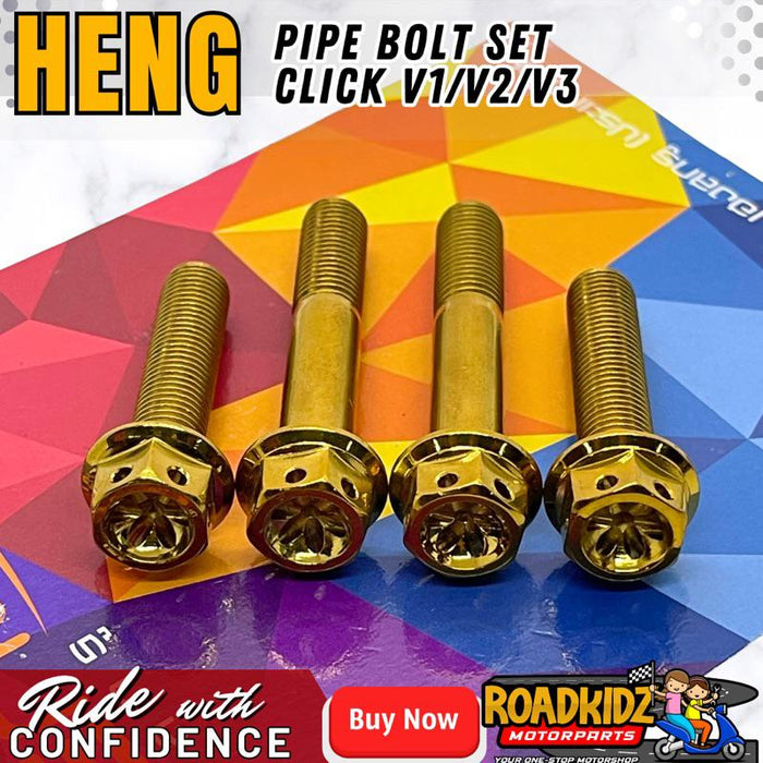 HENG PIPE BOLT SET CLICK V1,V2,V3 4 PIECES — RoadKidz Motorparts ...