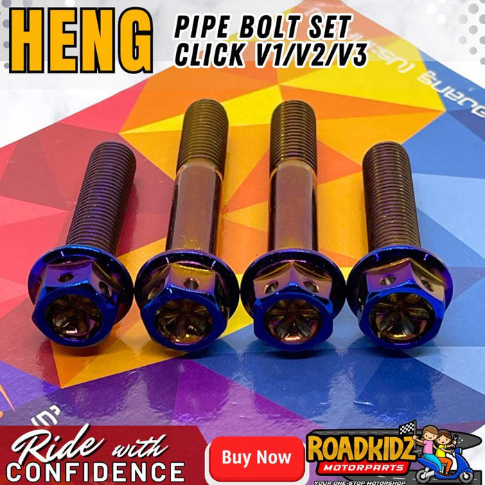 HENG PIPE BOLT SET CLICK V1,V2,V3 4 PIECES — RoadKidz Motorparts ...